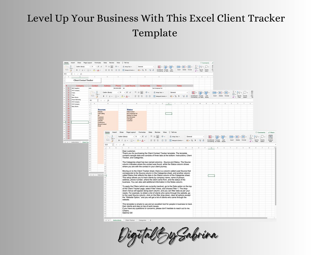 Efficient Excel Client Tracker Template Small Business - Simplify ...