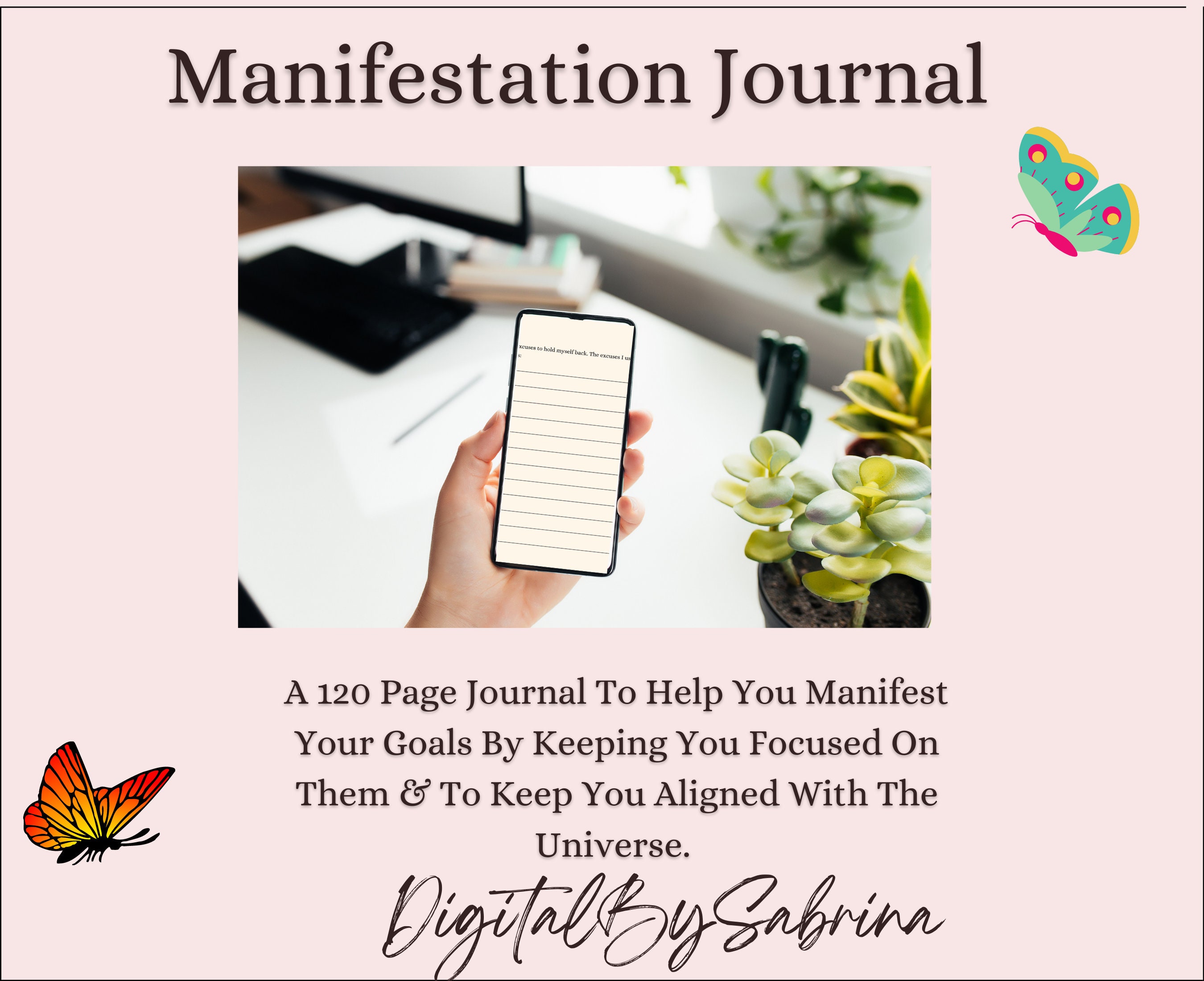 Manifestation Journal, Goodnotes Digital Planner, Law of Attraction ...