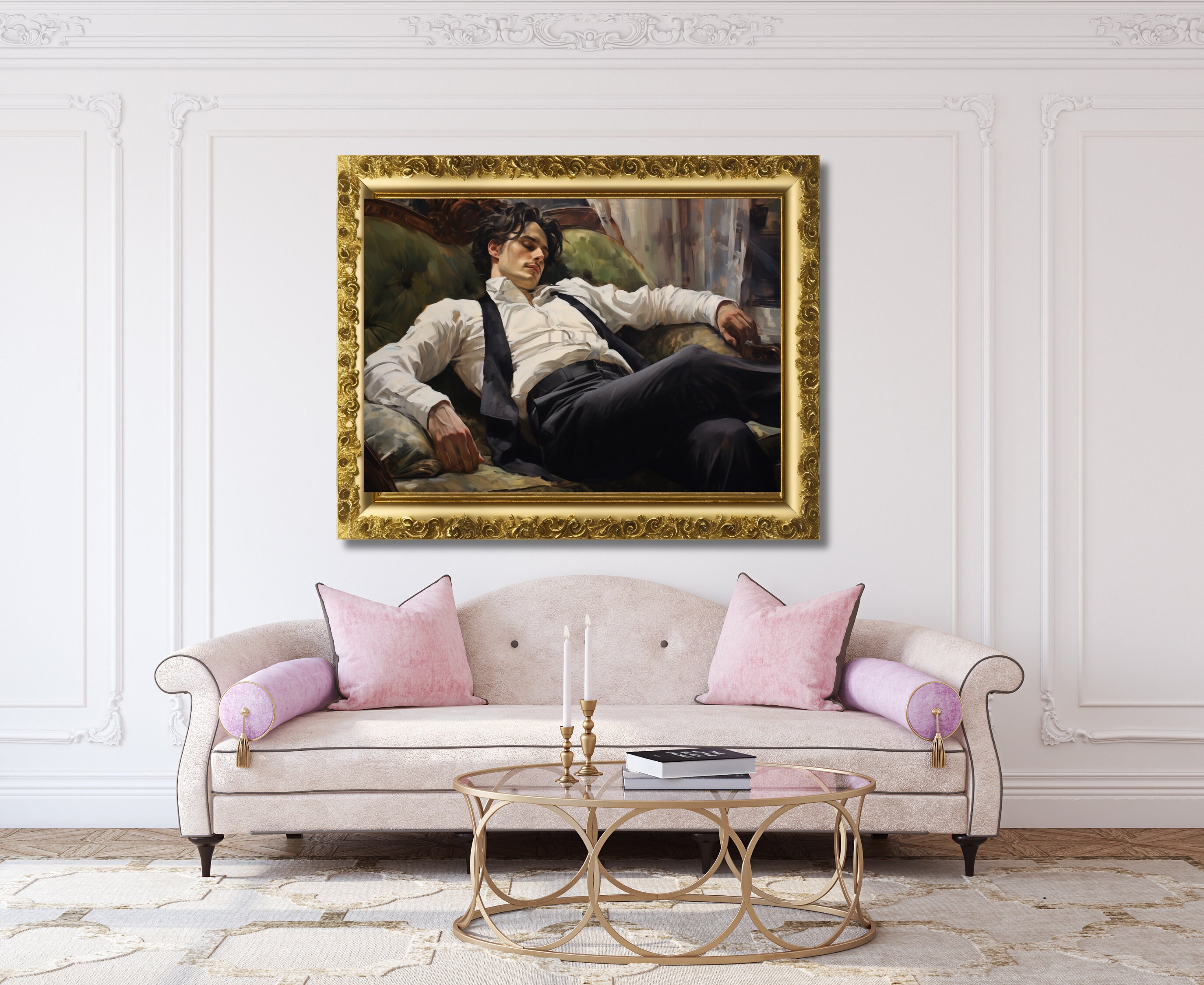 Vintage Print Decadent, Inebriated Young Man Art the Morning After the ...