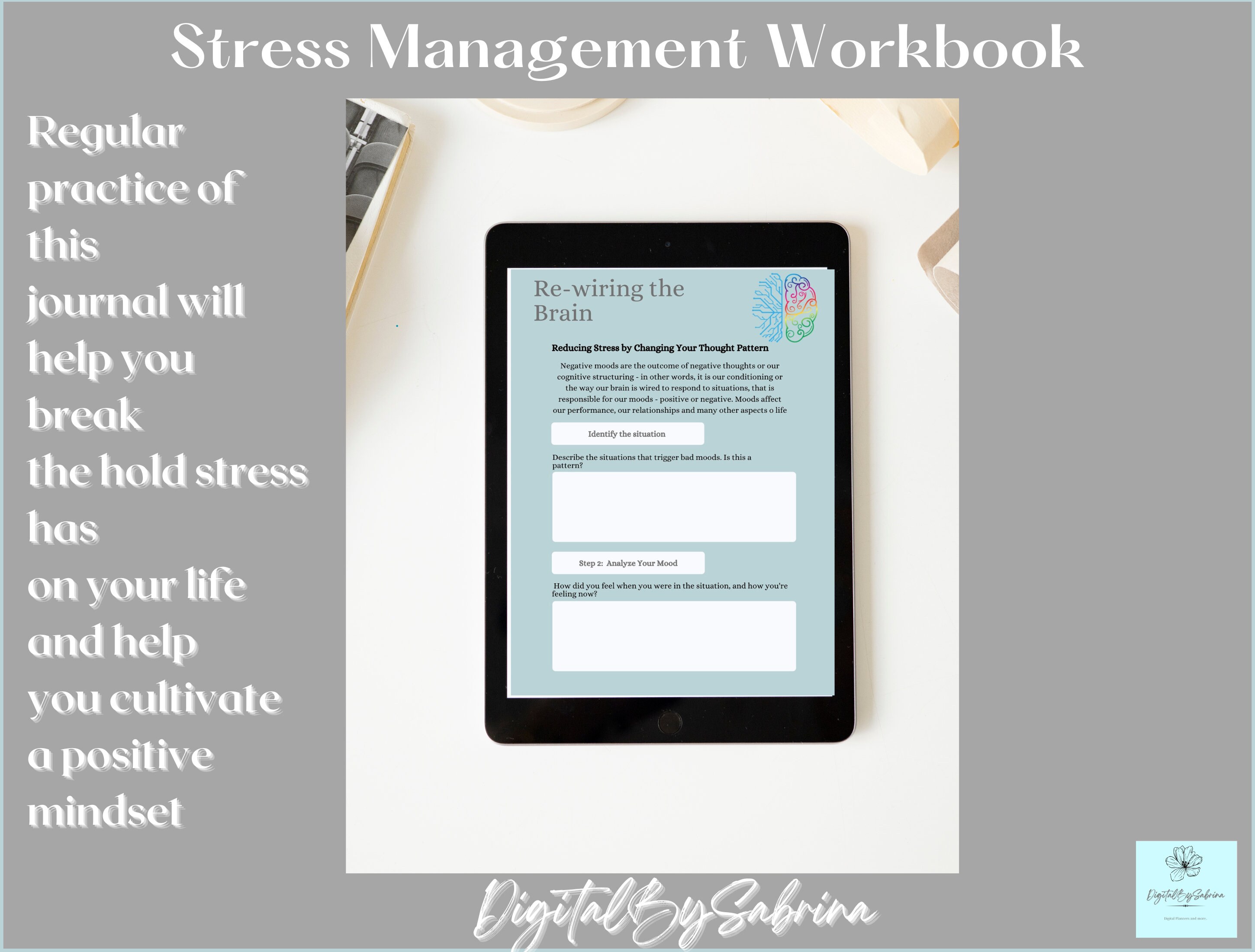 Stress Anxiety Therapy Workbook,burnout Book, Emotional Burnout Control ...