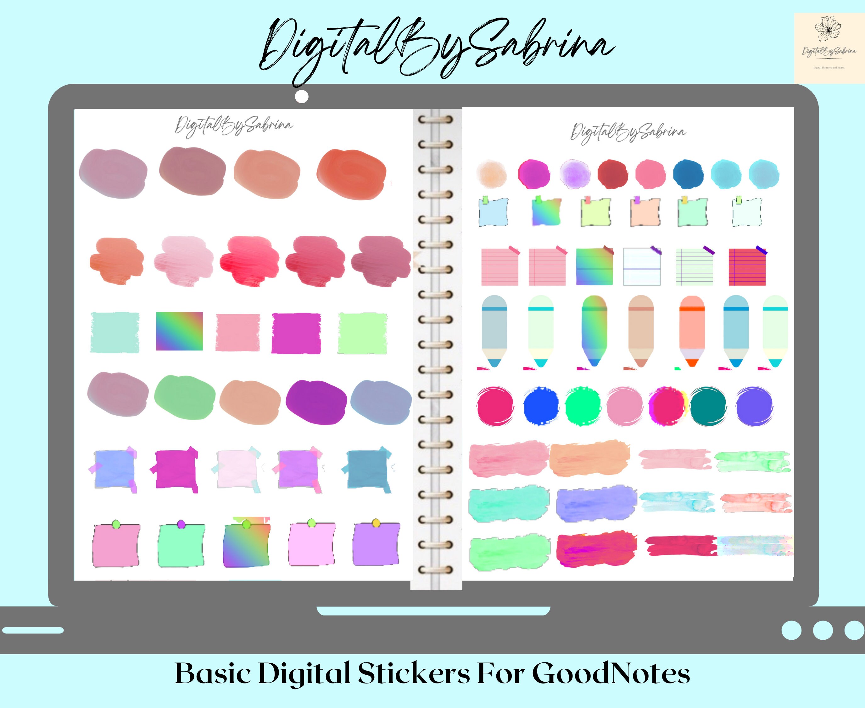 Basic DIGITAL Stickers for Goodnotes Notability Noteshelf Days - Etsy