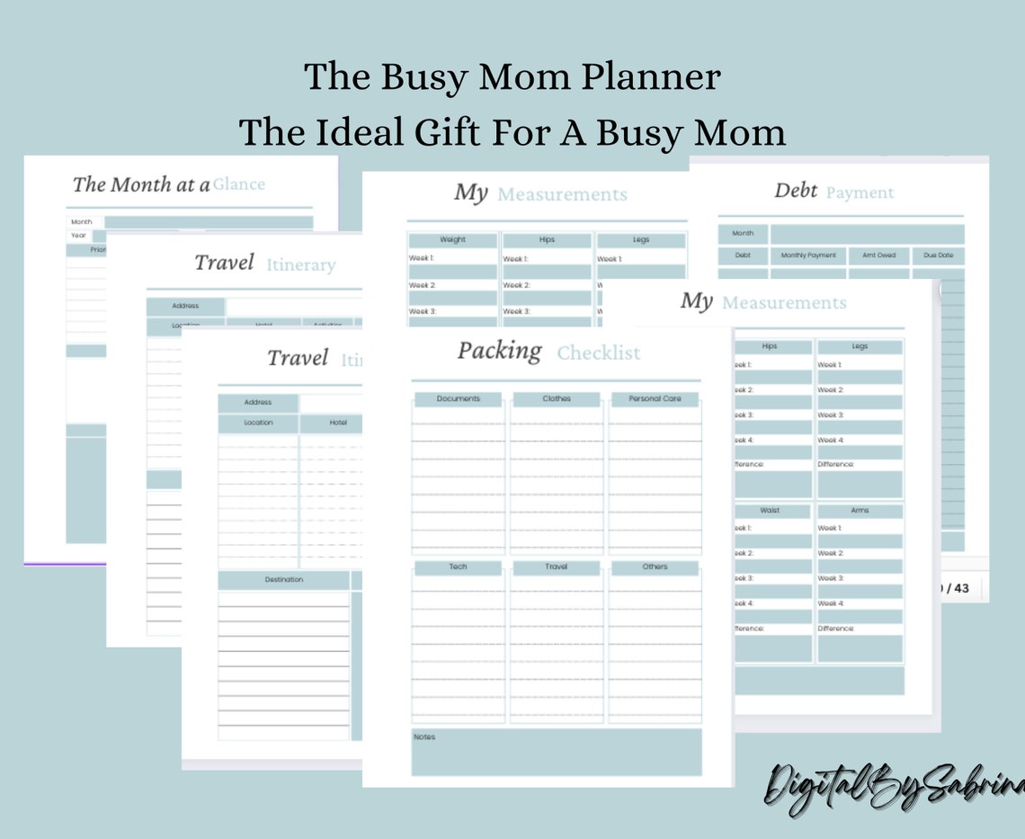 Ultimate Mom Planner, Mum Planner, Daily, Weekly, Monthly Planner, Meal ...