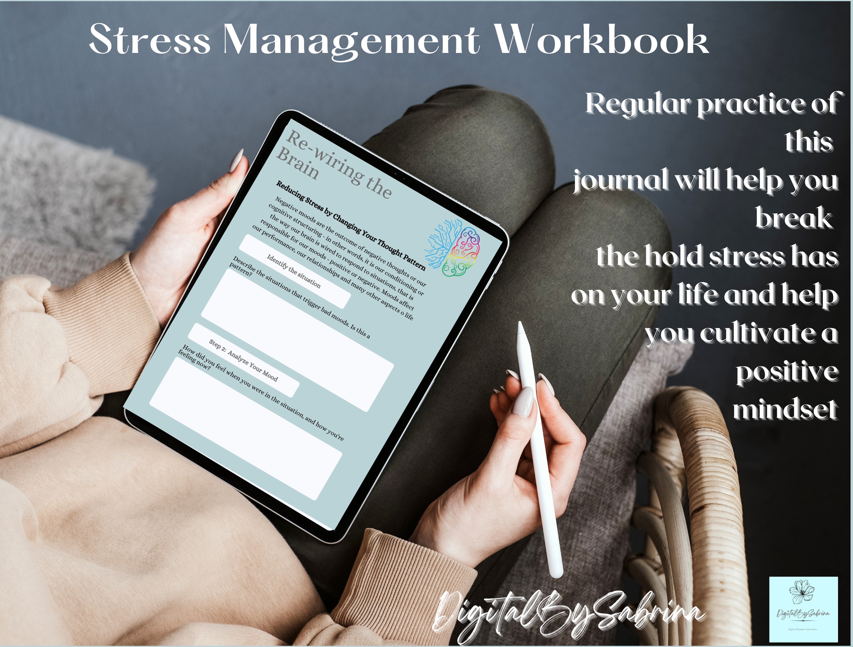 Stress Anxiety Therapy Workbook,burnout Book, Emotional Burnout Control ...