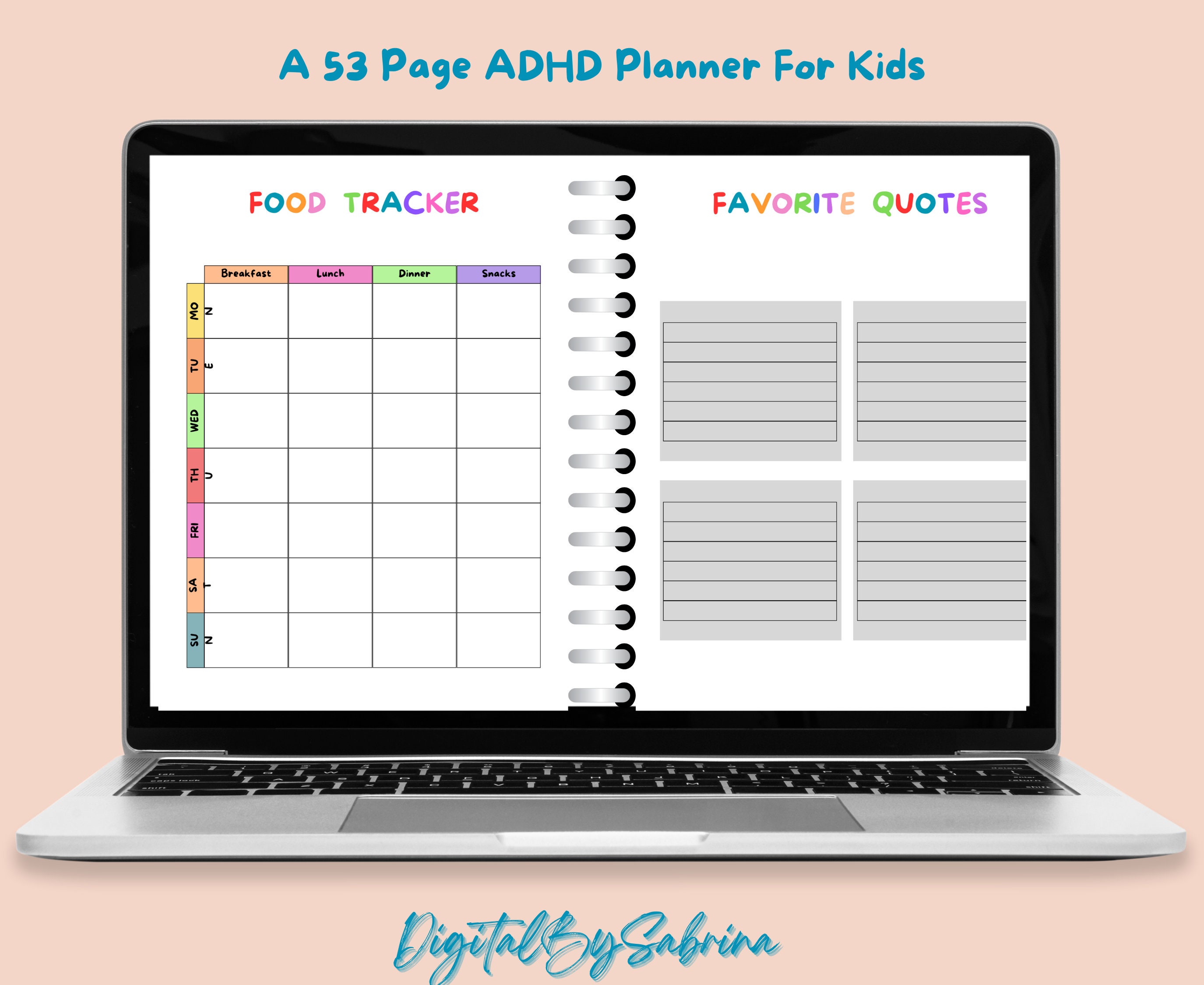 ADHD Planner for Kids, Printable School Planner, Children Journal ...