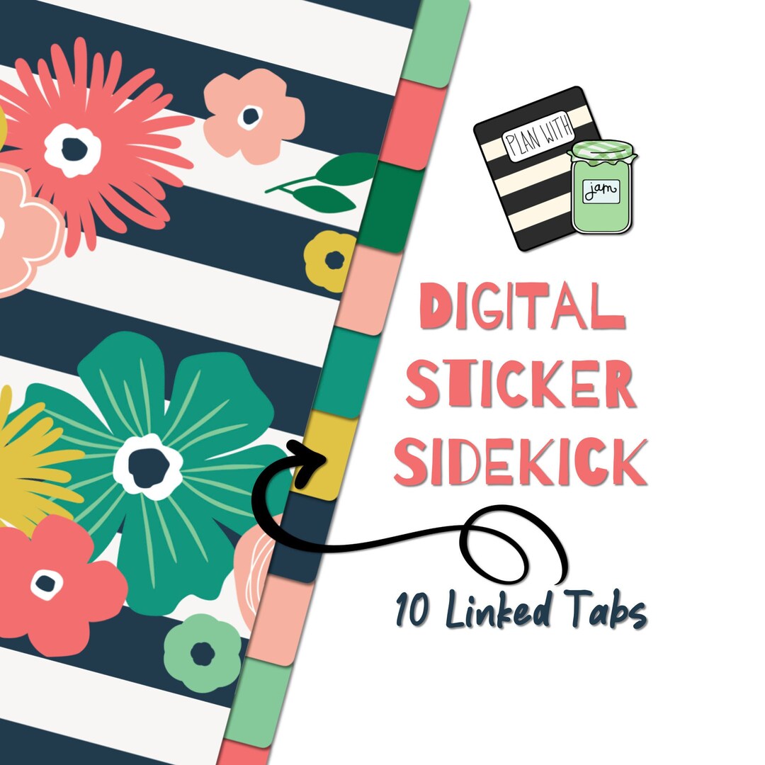 Floral Sidekick | Customizable Sticker Book - Etsy
