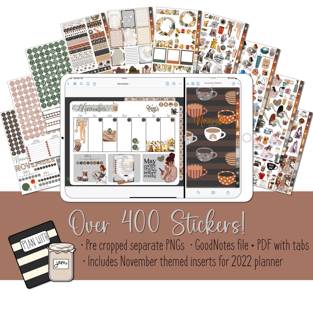 November Sticker Sidekick & Inserts - Etsy