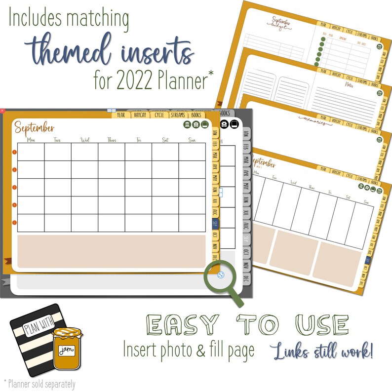 September Sticker Sidekick & Inserts - Etsy