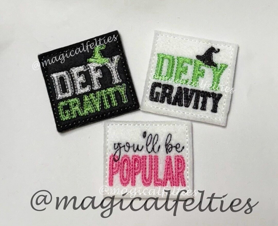 WICKED Feltie, Defy Gravity, POPULAR, Witch, Oz - Etsy
