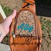 Tooled Leather Patch Sling Bag - Etsy