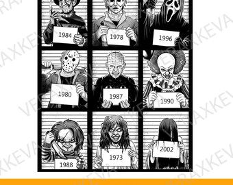 Horror Mugshot Png - Etsy