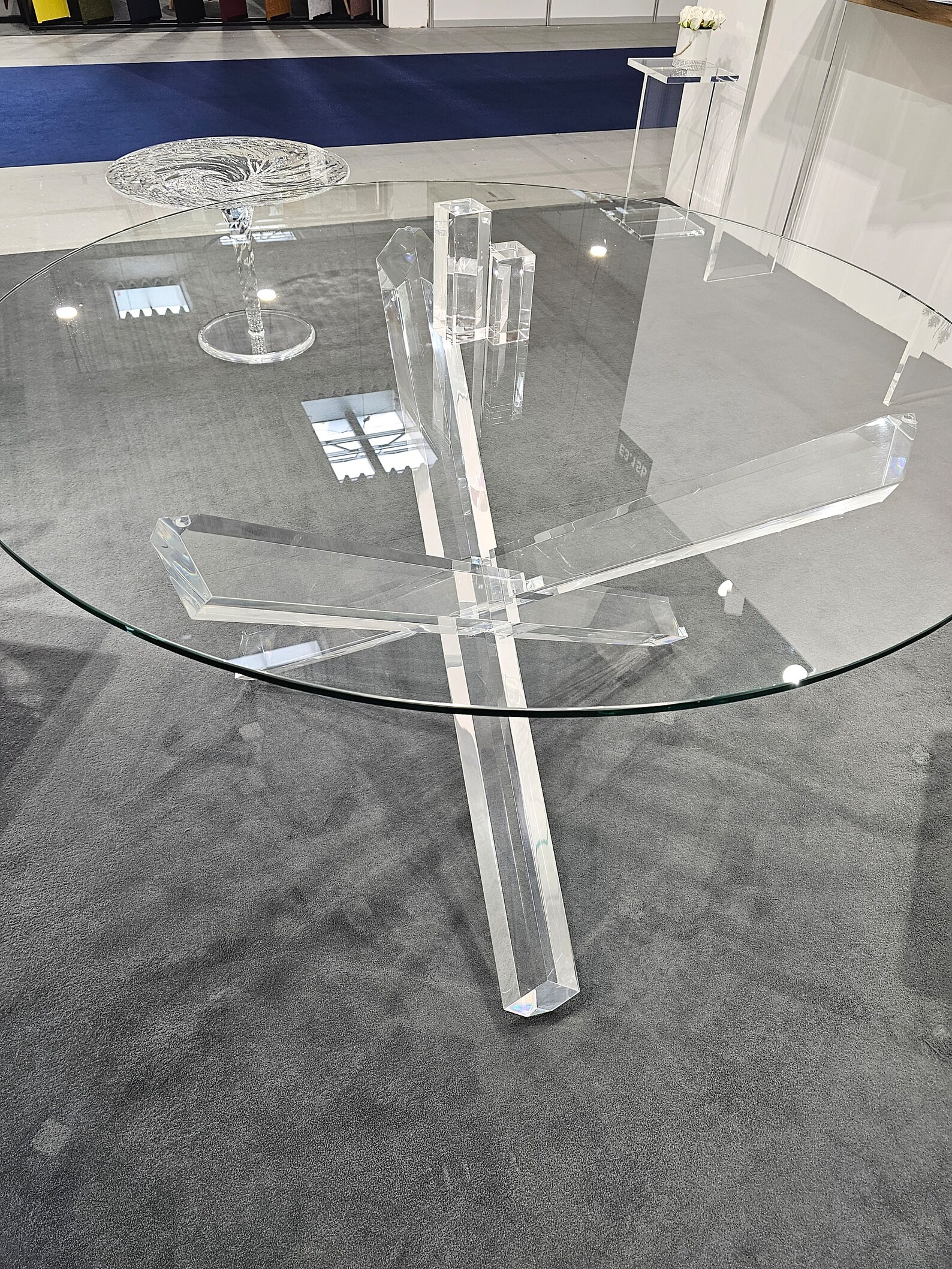 Dining Table Base / Base for Round Glass Top / Round Glass Table Base ...