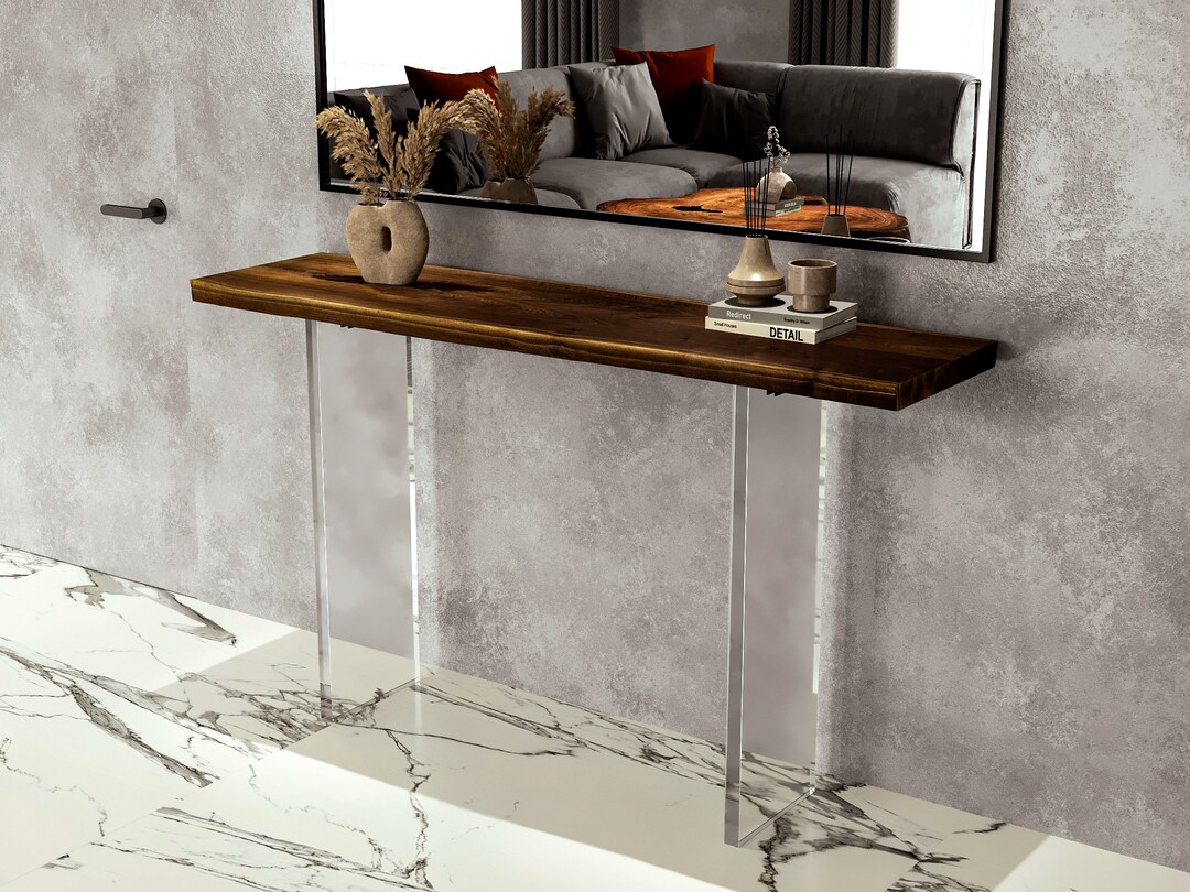 Acrylic Console or Sofa Table Legs set 2 - Etsy
