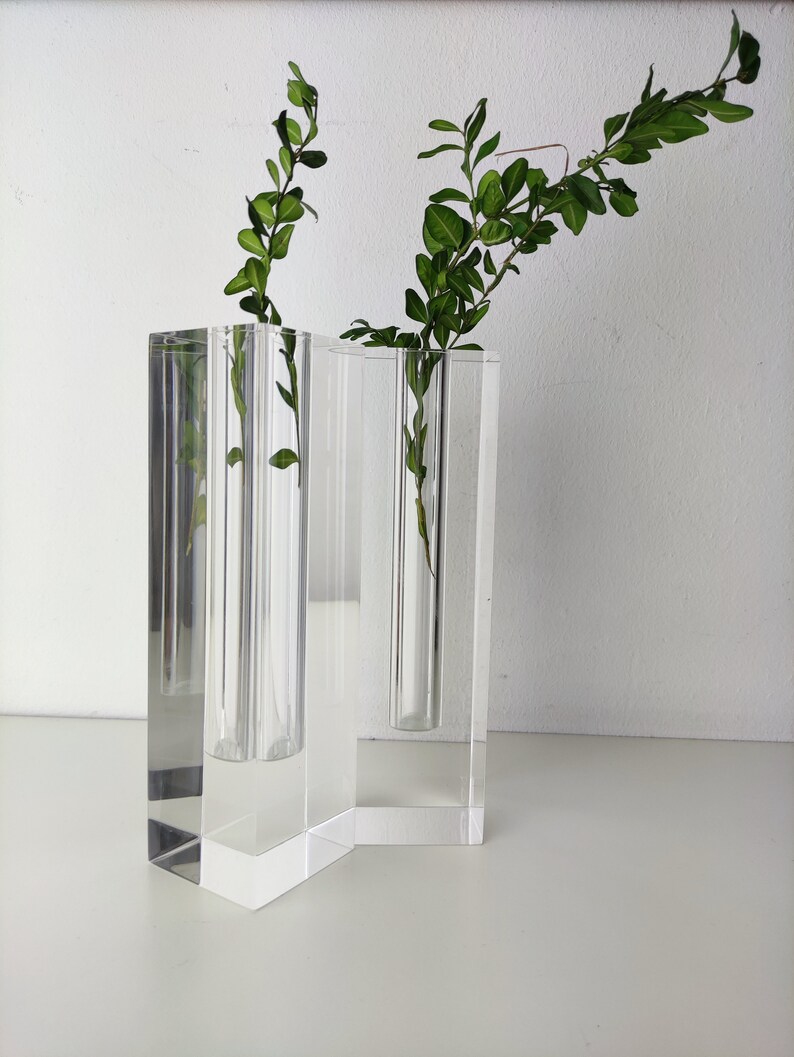 Lucite Minimalist Vase - Etsy