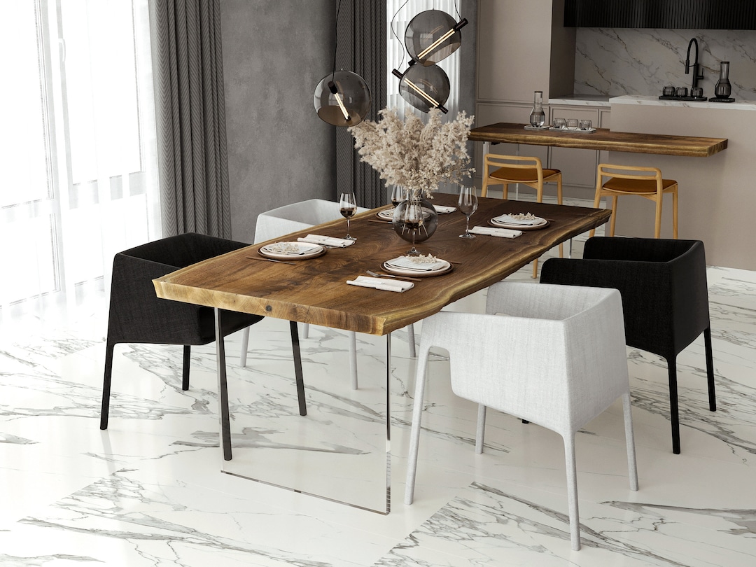 Acrylic Dining Table Legs Set 2, Base H 28711mm W 20508mm and 27686mm ...