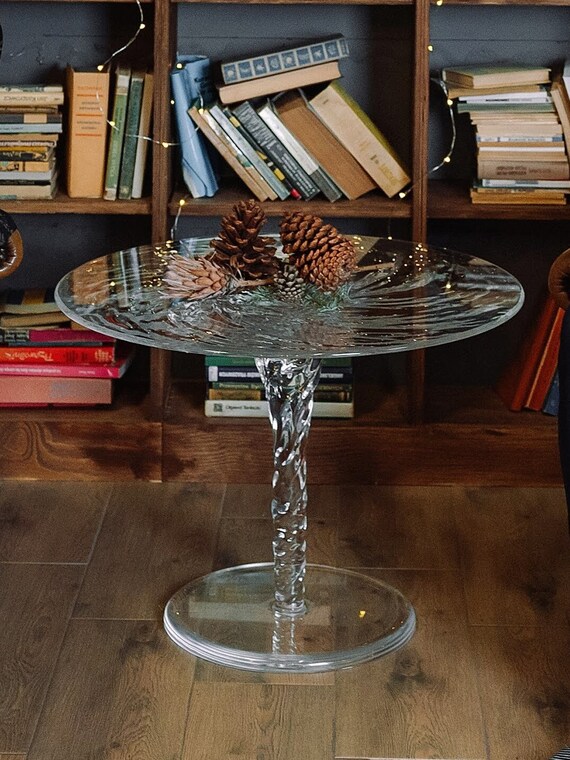 Unique Acrylic Coffee Table Round Coffee Table Modern Coffee Table handmade Furniture Low Coffee Table Luxury Furniture Side Table Etsy