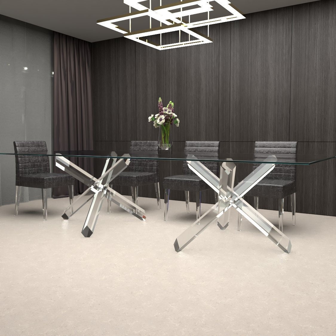 Acrylic Dining Table Legs, Bases for Glass Top - Etsy