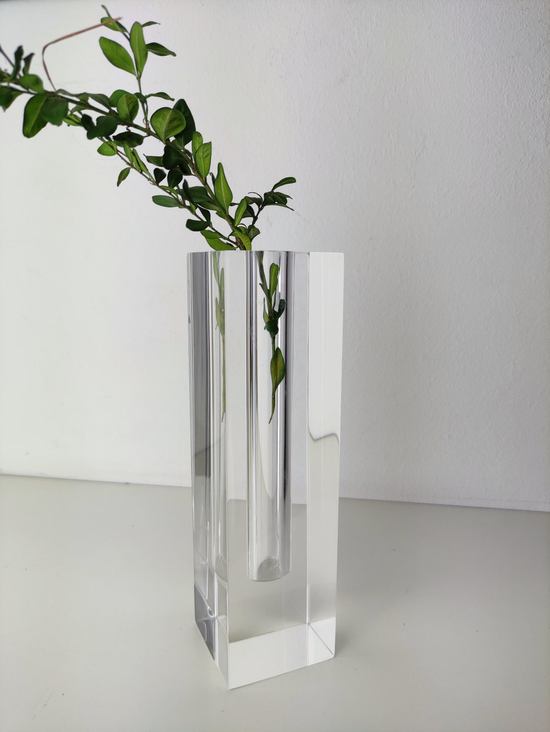 Acrylic Block Bud Stem Vase. Unique Gift - Etsy