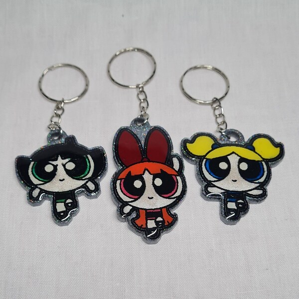 Powerpuff Girls Keychain - Etsy