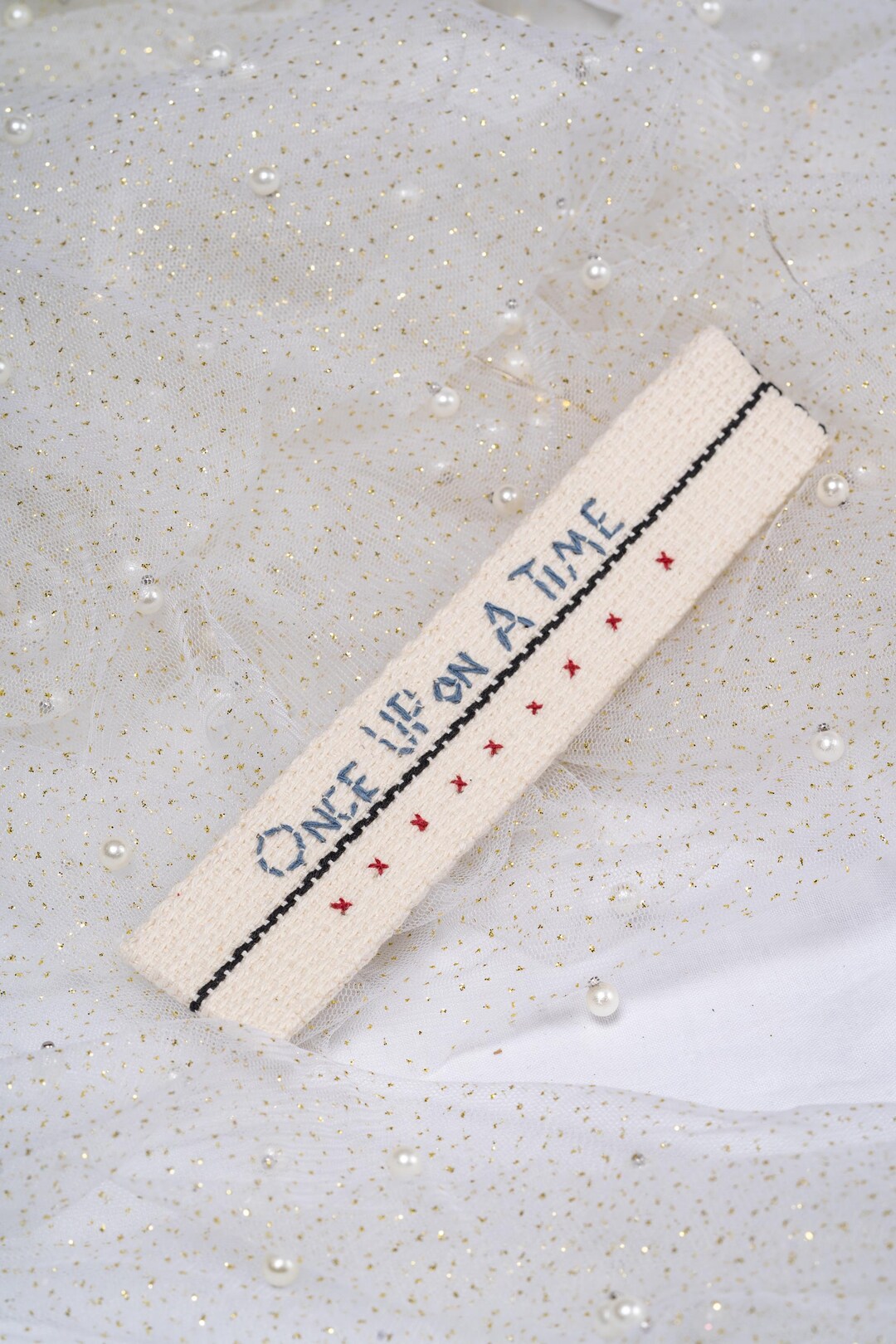 Hand Embroidered Once Upon a Time Bookmark - Etsy