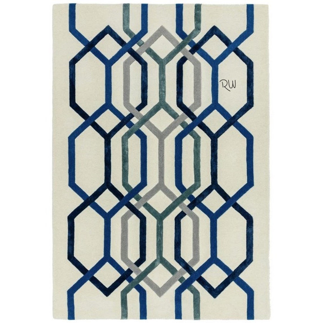 Hand Made Matrix Rug Wool Rug Home and Livinghand Tufted - Etsy