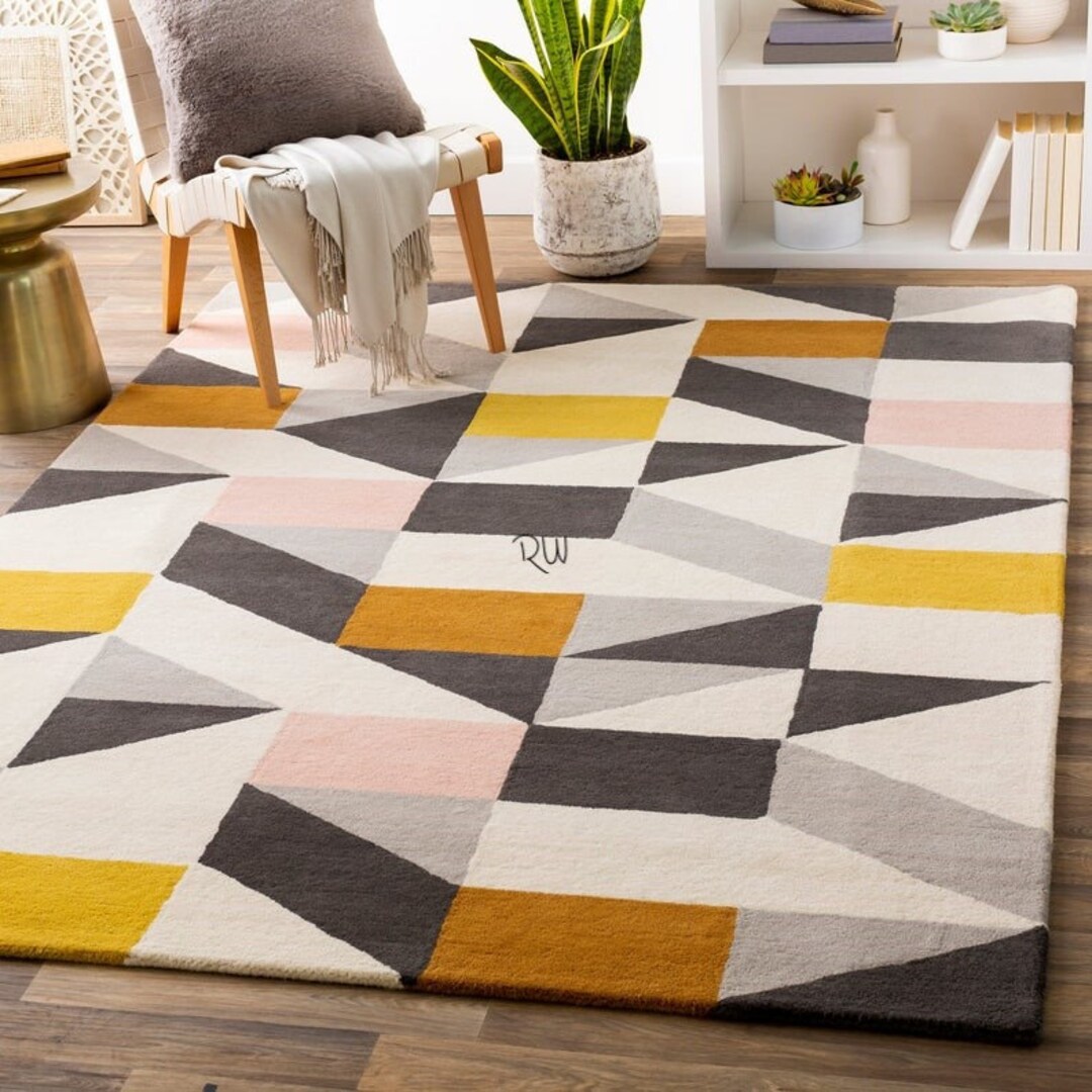 Guggenheim Modern Wool Hand Tufted Area Rug Handmade Area Rug Hand Tuft ...