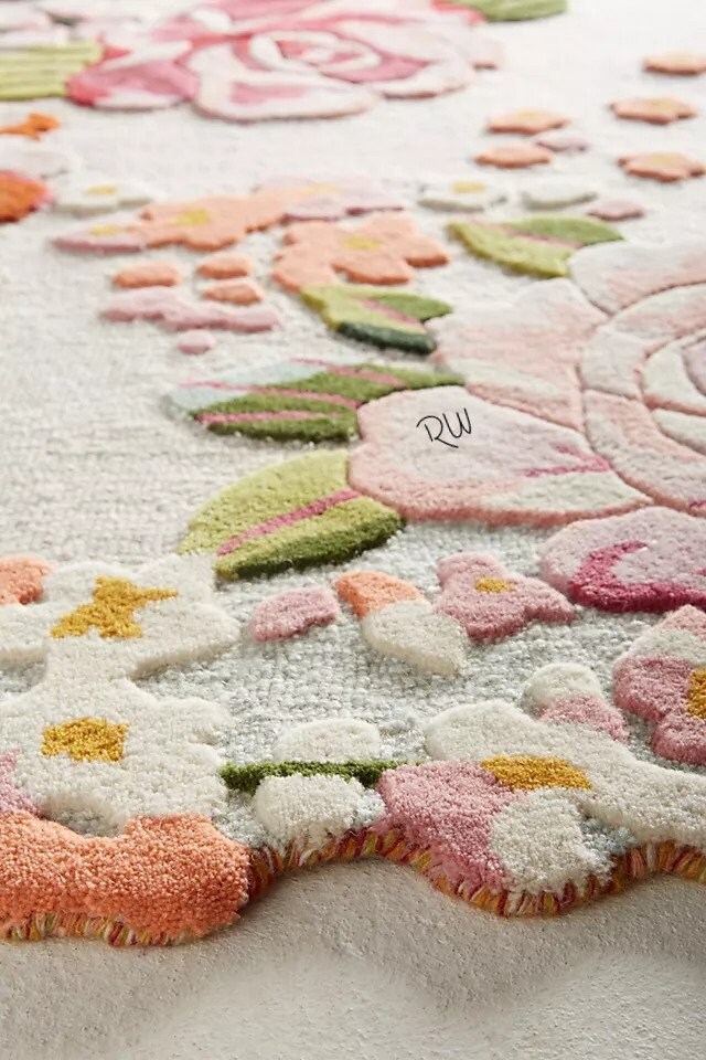 New Authentic Multi Colored Floral Rug 100% Woolen Anti Skid - Etsy