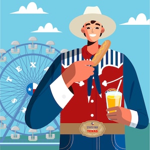 texas state fair coloring sheet