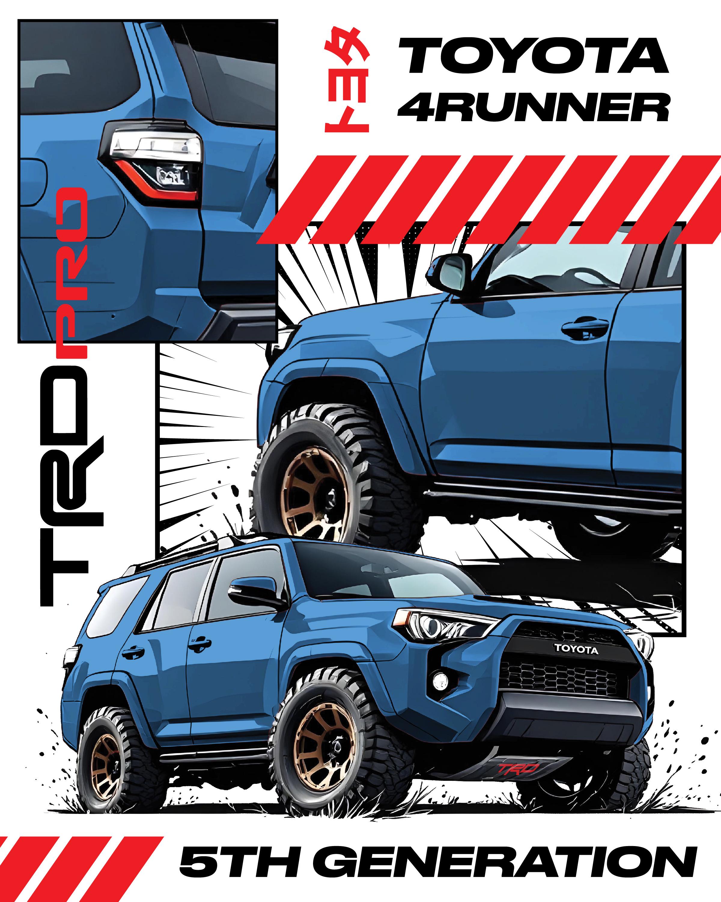 Toyota 4runner TRD Pro JDM Racing Inspo Wall Art - Etsy