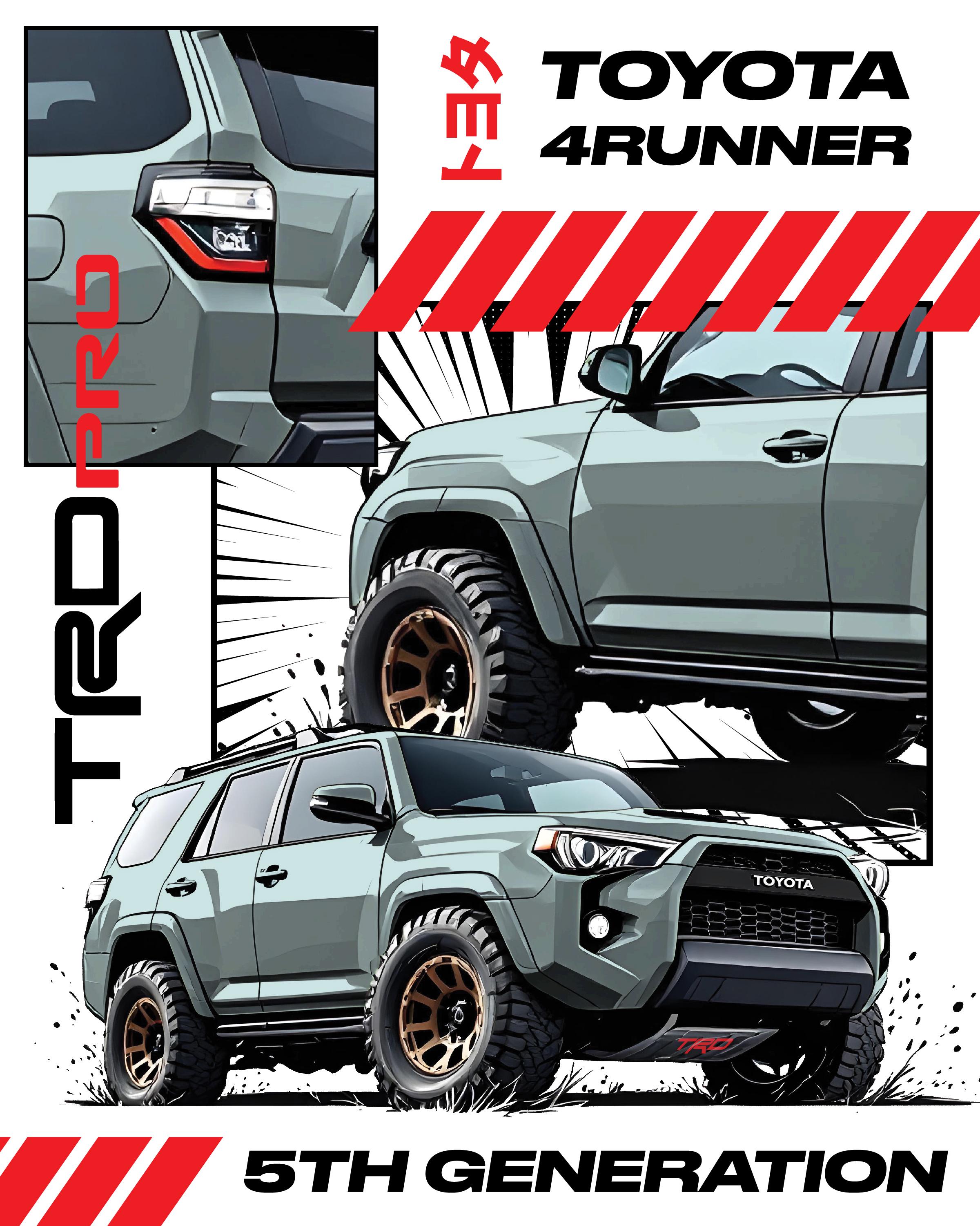 Toyota 4runner TRD Pro JDM Racing Inspo Wall Art - Etsy