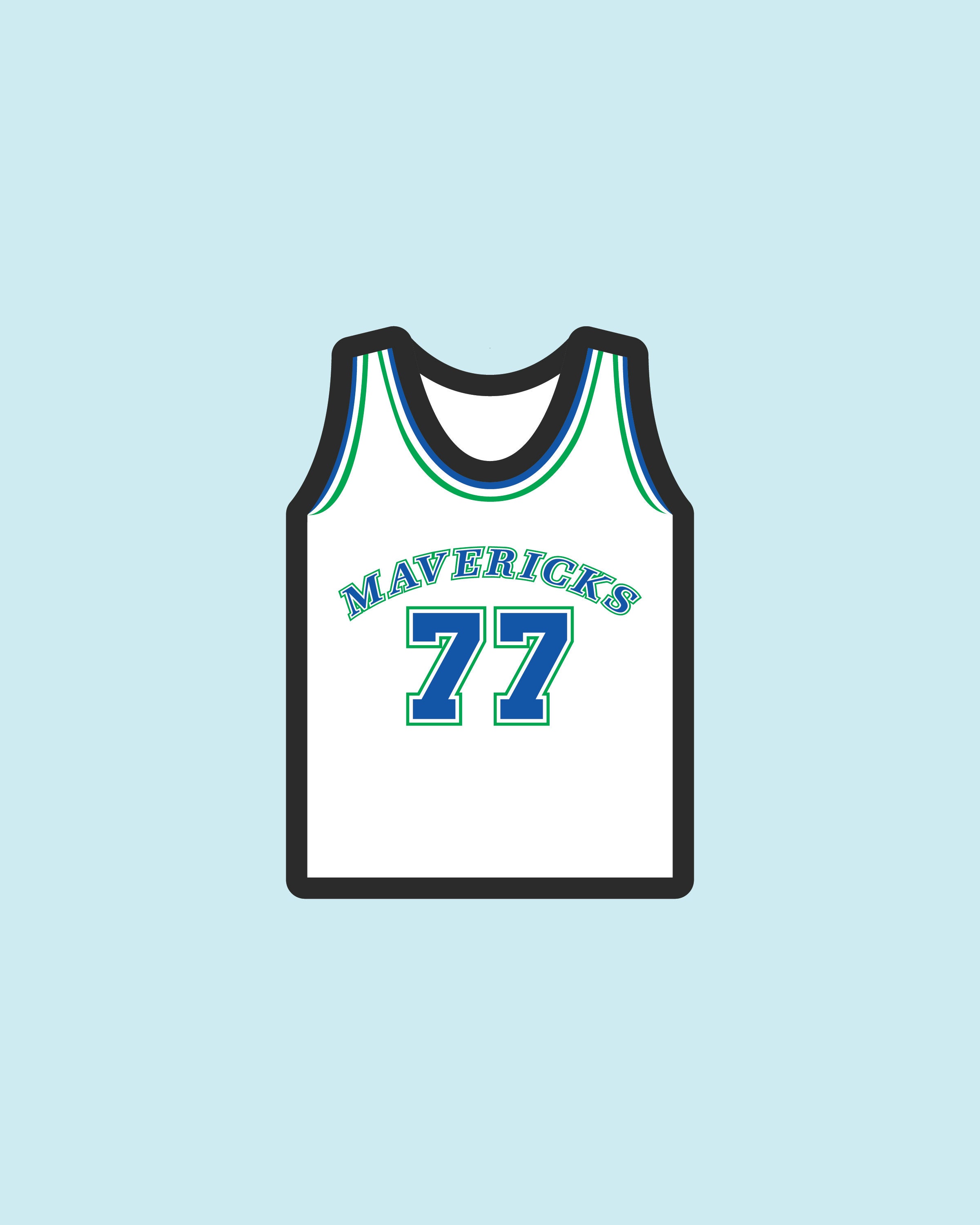 Illustrated Dallas Mavericks Luka Doncic Throwback Jersey - Etsy