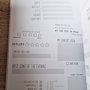 Konzerttagebuch VOLUME 1 Concert Journal A5 Concert - Etsy.de