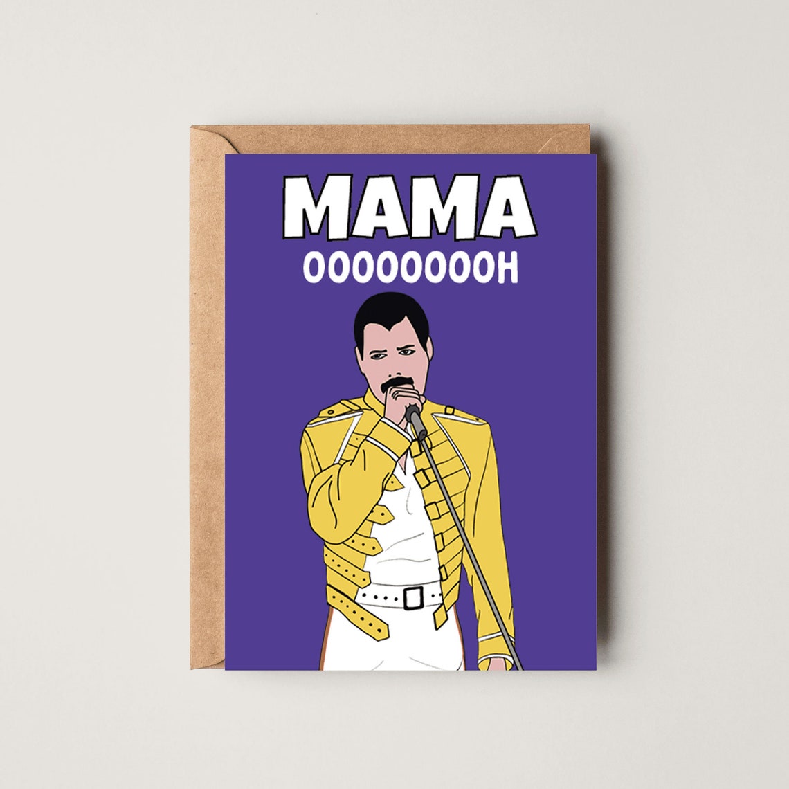 Queen Mama Oooh Funny Birthday Card for Mum Freddie Mercury - Etsy