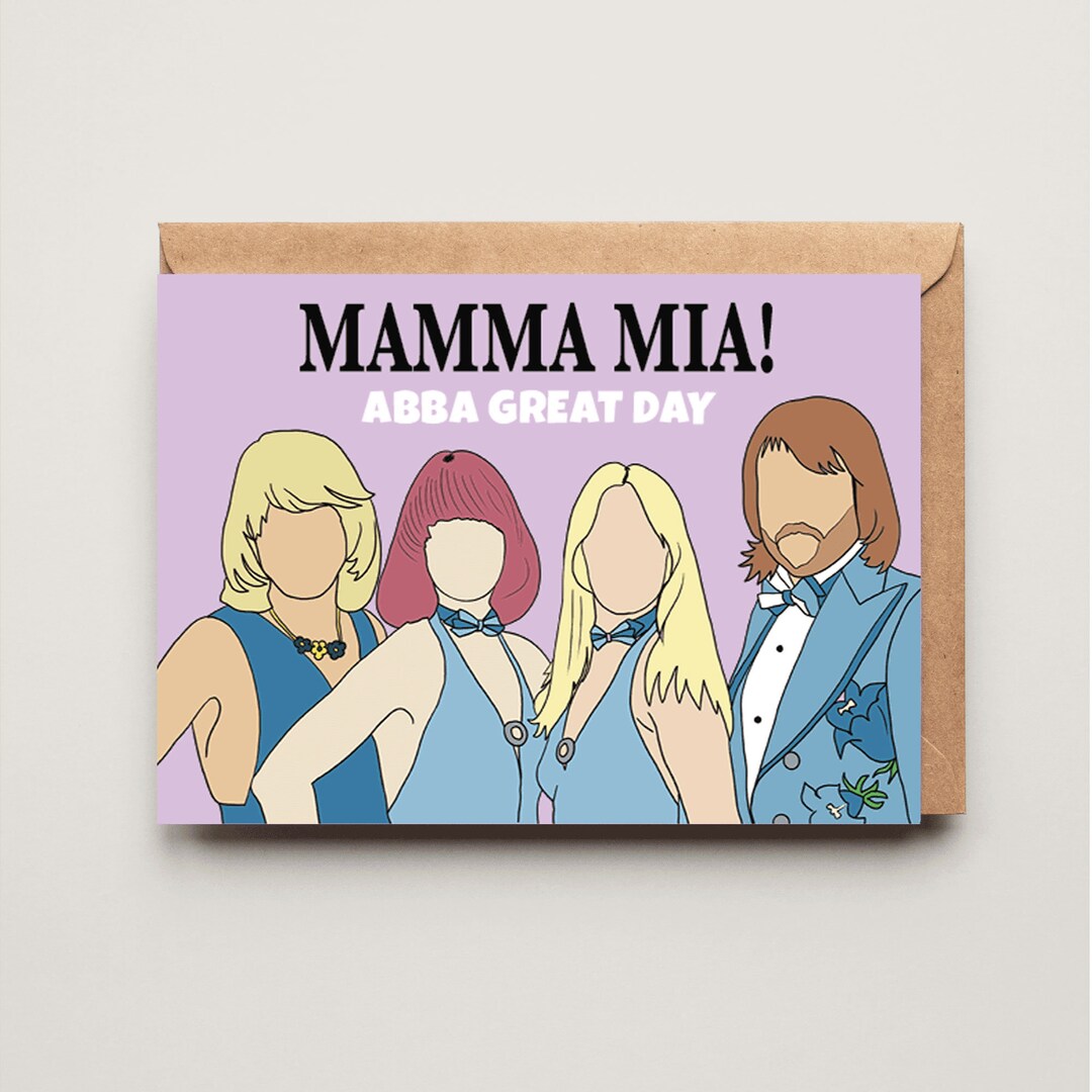 Mamma Mia Abba Mother's Day Card | Funny Pun Birthday Card for Mum ...