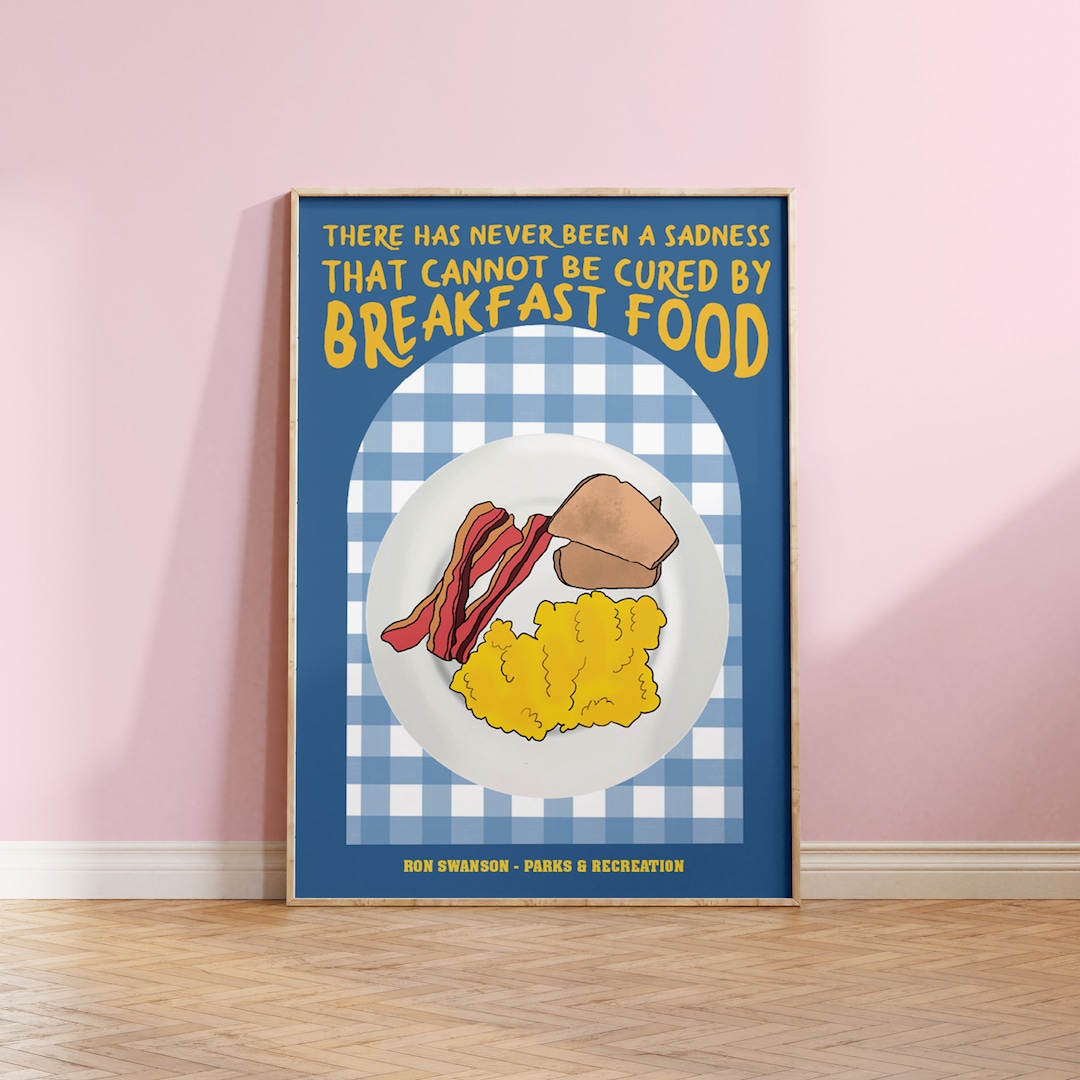 Ron Swanson Breakfast Food Quote Print | Parks and Recreation Kitchen ...