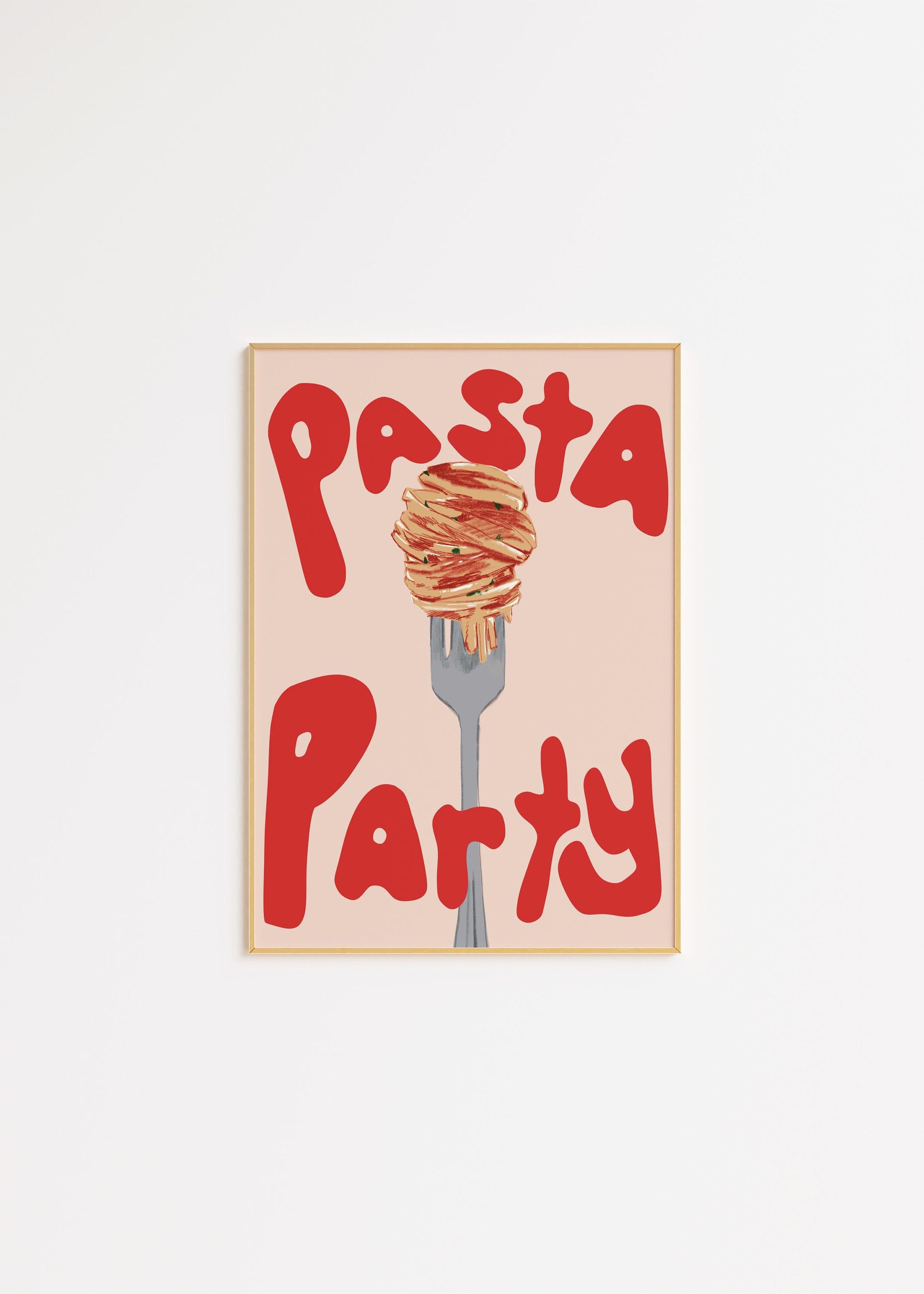Pasta Party Wall Art, Spaghetti Kitchen Decor, Pasta Lover Gift - Etsy