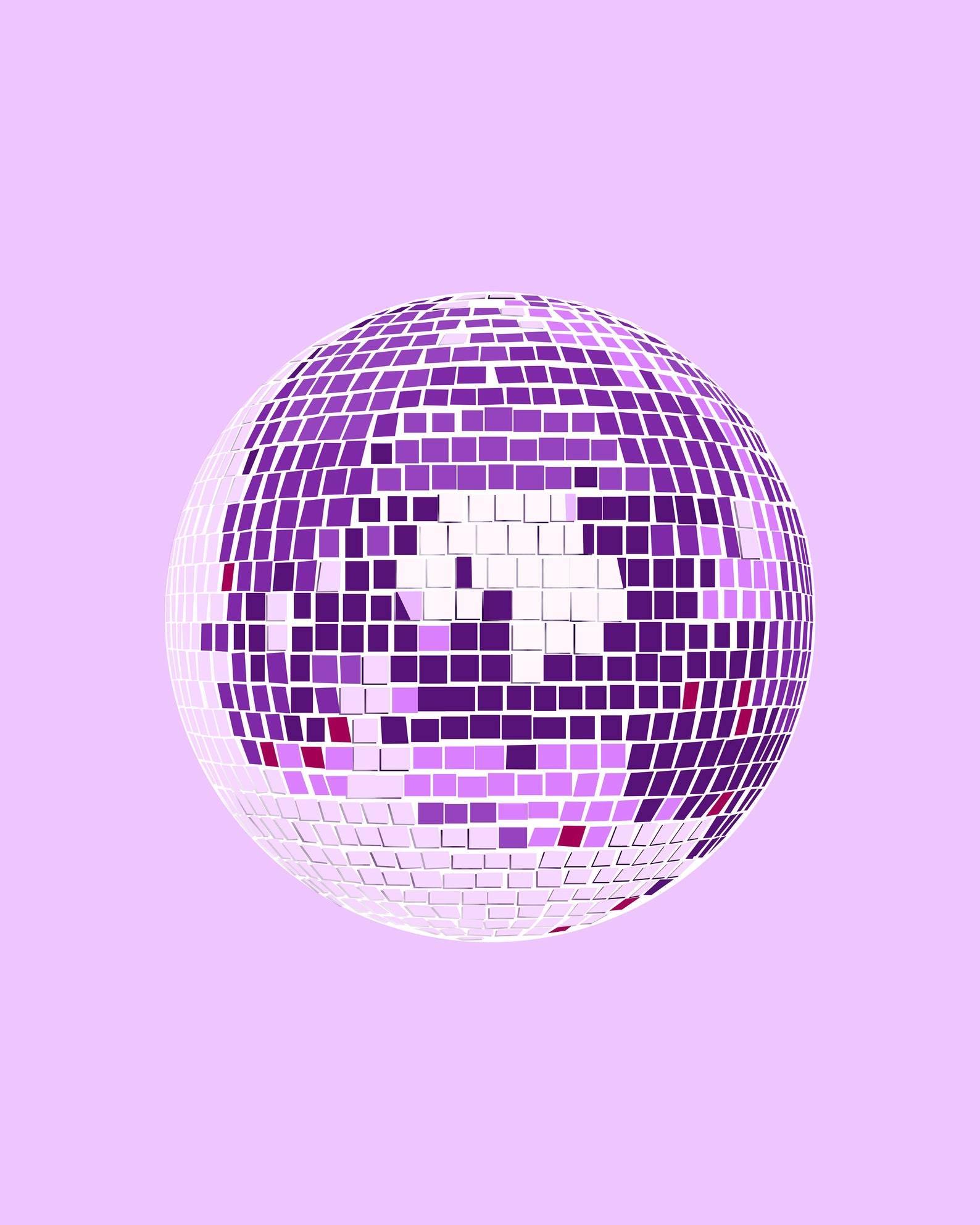 Digital Art, Violet Disco | Disco Ball Print | Purple Disco Ball Wall ...