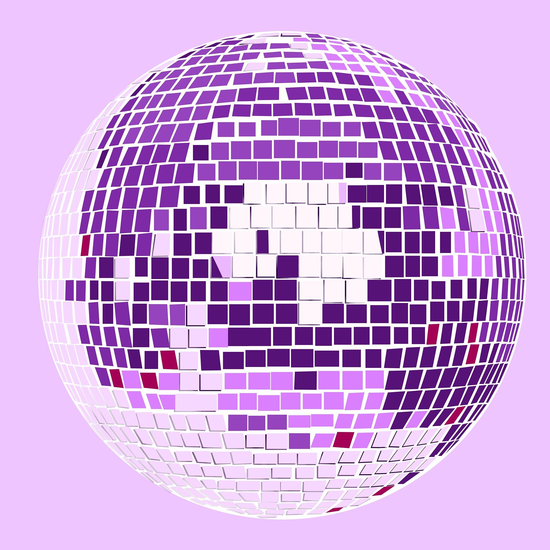 Digital Art, Violet Disco | Disco Ball Print | Purple Disco Ball Wall ...