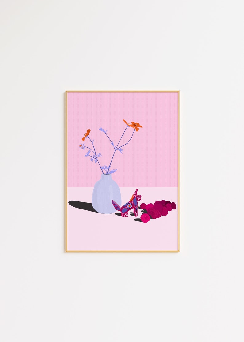 Alebrije Art Print, Pink Still Life Wall Art Print - Etsy