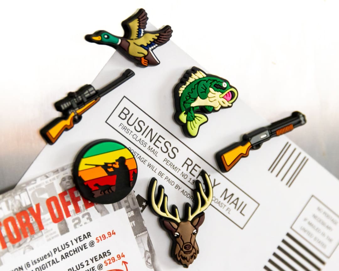 Hunting & Fishing Rubber Fridge Magnets, Outdoor Gift (12 Pcs/set) - Etsy
