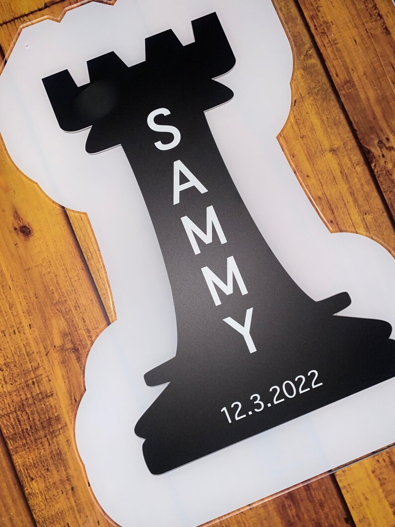 Custom Acrylic Layered Chess Piece Sign in Board for Events - Etsy