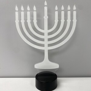 Menorah LED Acrylic Light up Centerpieces | Nightlight | Hanukkah Decor ...
