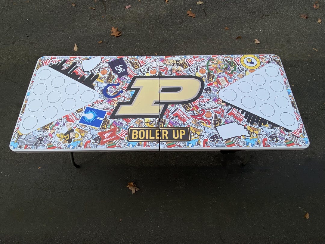 Custom Purdue Beer Pong Table | Foldable University Gift - Etsy