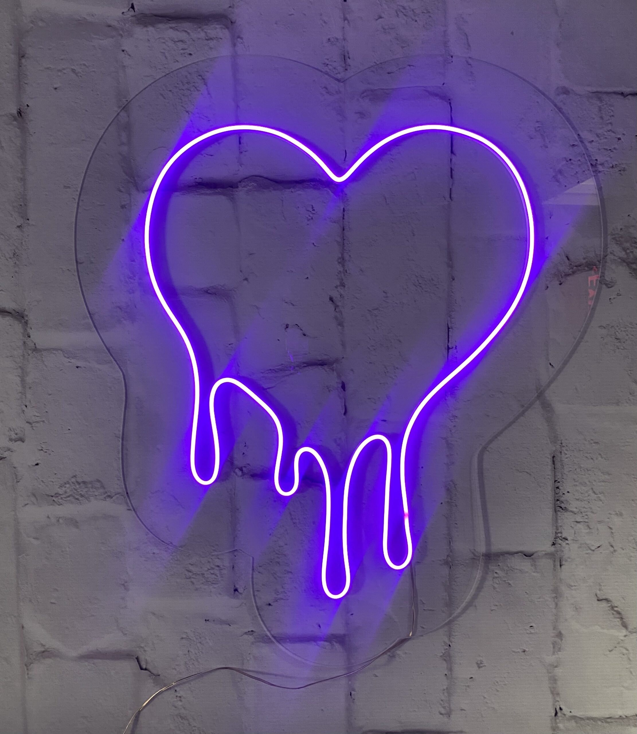 Dripping Heart LED Neon Sign, Wall Decor - Etsy
