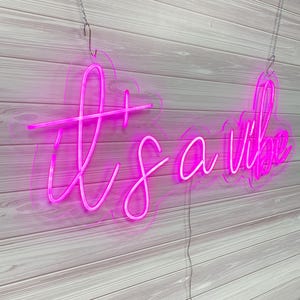 It's a Vibe Acrylic Neon Sign | Birthday Party Neon Sign | Wedding Neon ...