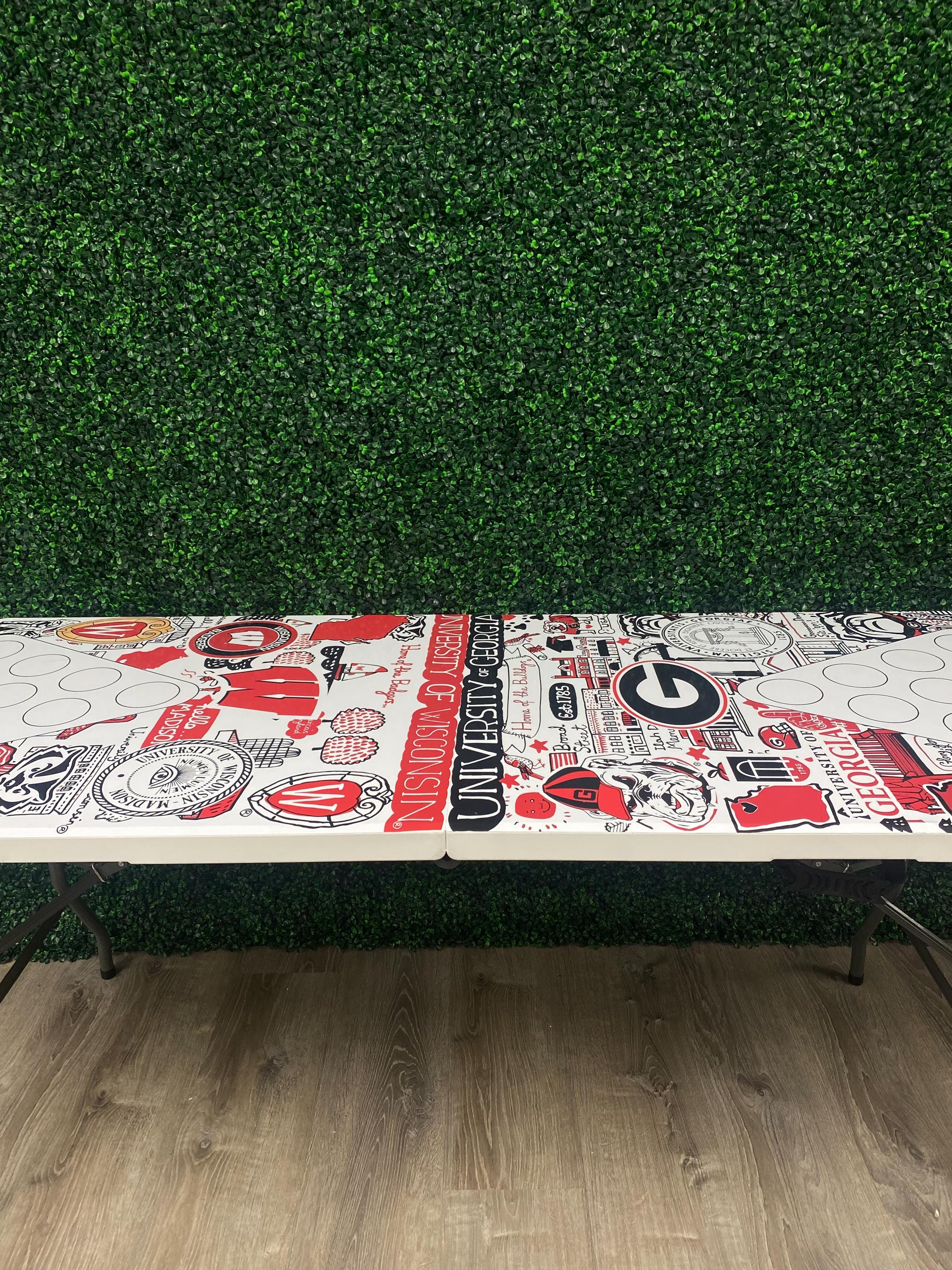 Custom UGA and University of Wisconsin Inspired Beer Pong Table ...