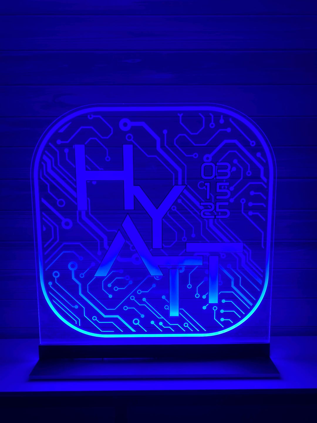 Custom Made LED Acrylic Light up Display Sign in Board or Centerpieces ...