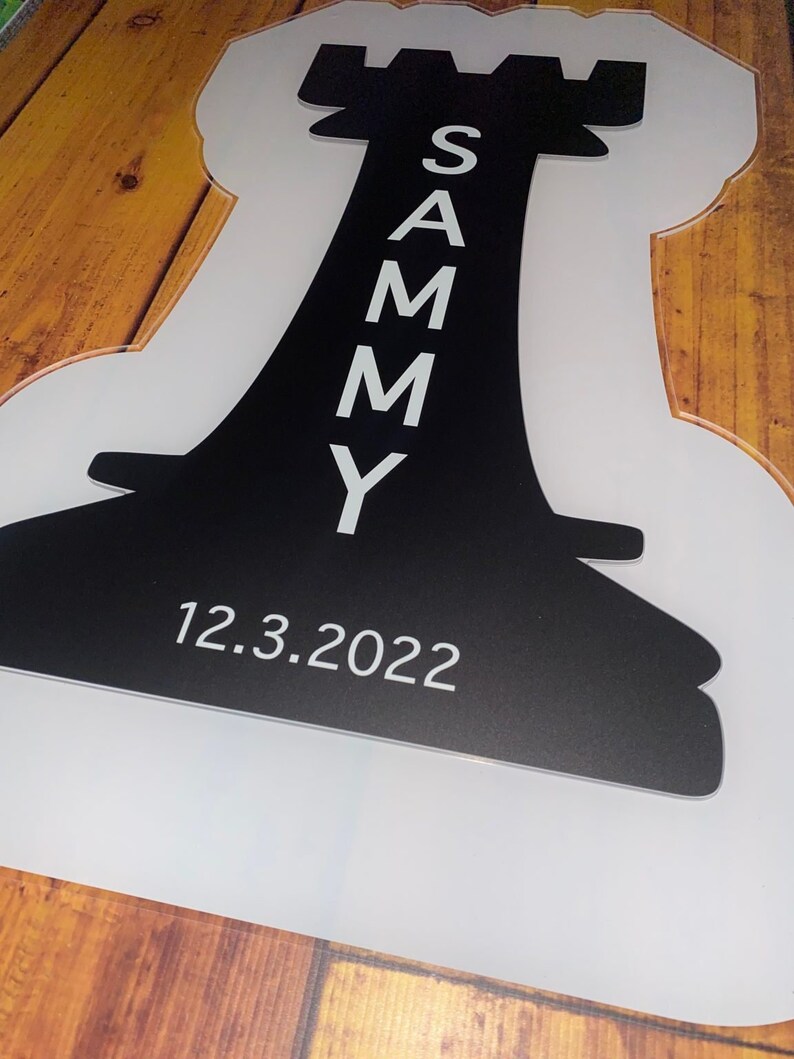 Custom Acrylic Layered Chess Piece Sign in Board for Events - Etsy