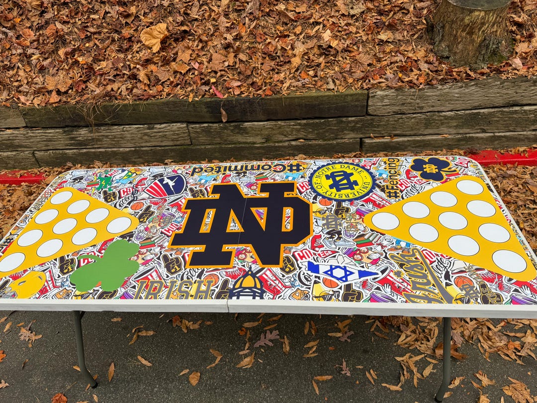 Custom Notre Dame Beer Pong Table | College Party Game - Etsy