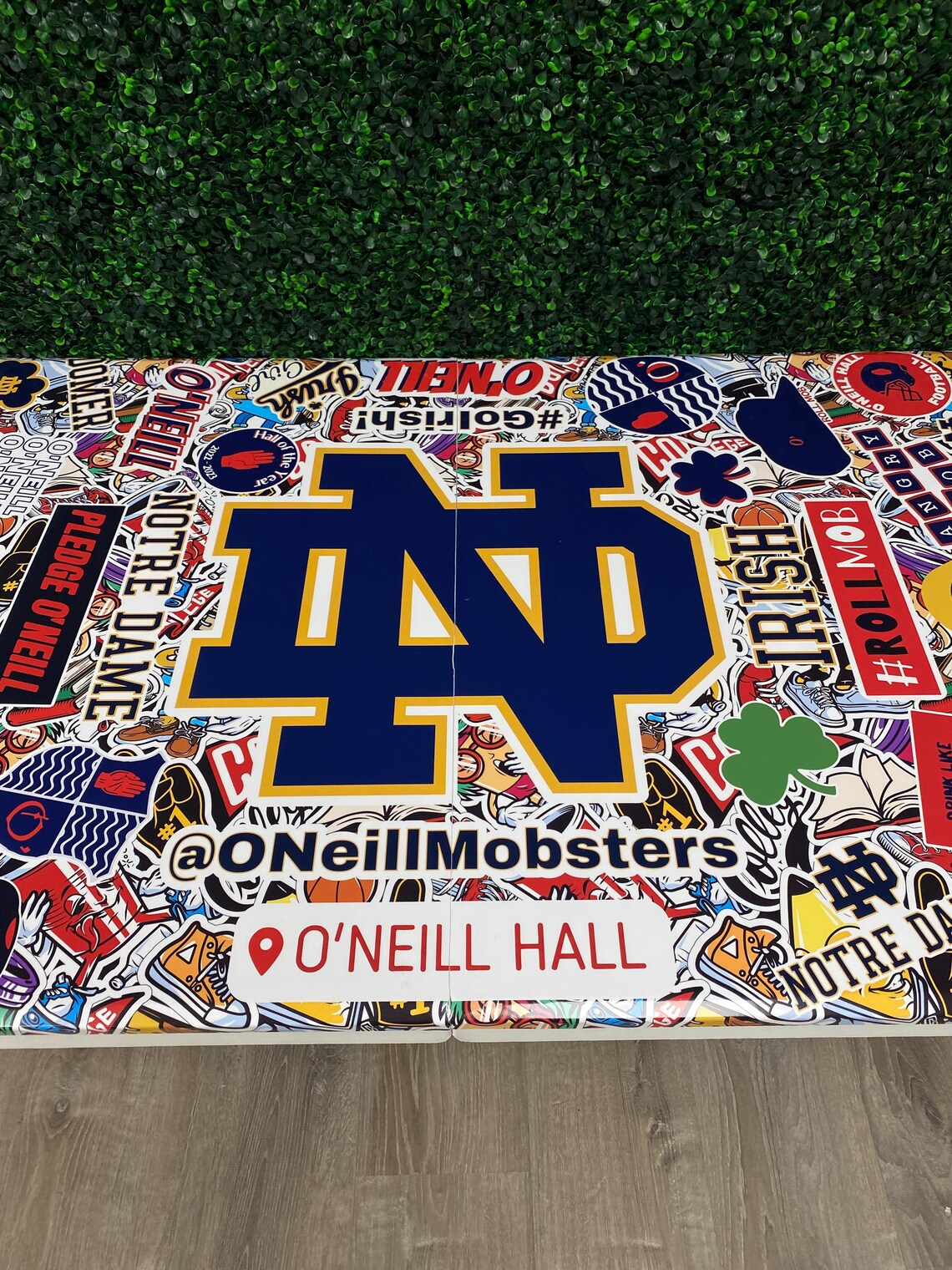 Custom Notre Dame Beer Pong Table | College Game Room Decor - Etsy