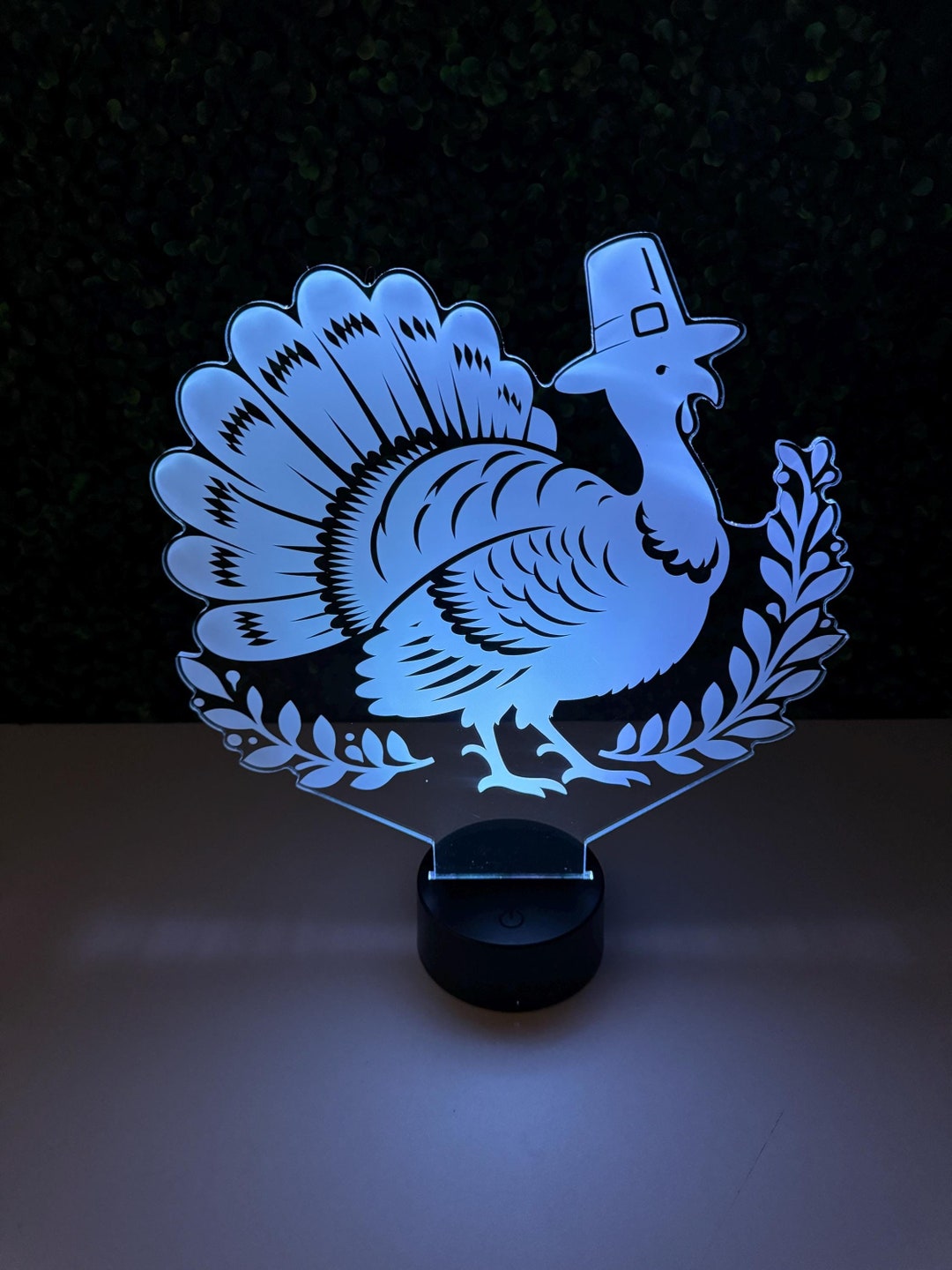 Thanksgiving Turkey LED Acrylic Light up Centerpiece | Nightlight ...